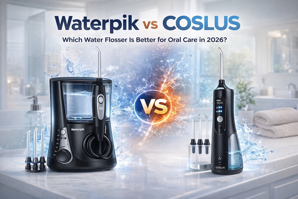 Waterpik vs COSLUS Water Flosser: Detailed Comparison, Pros, Cons ...
